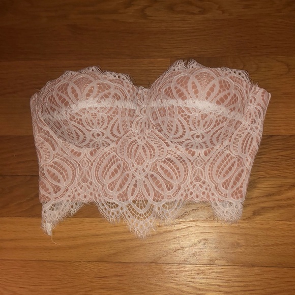 Nasty Gal | Tops | Nasty Gal White Lace Structured Bustier Crop Top ...